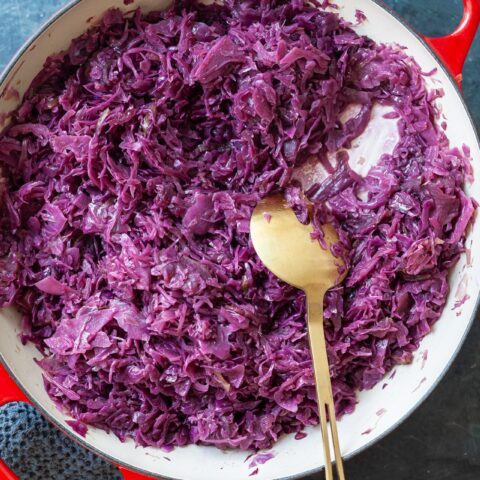 Braised Red Cabbage - Vibrant plate