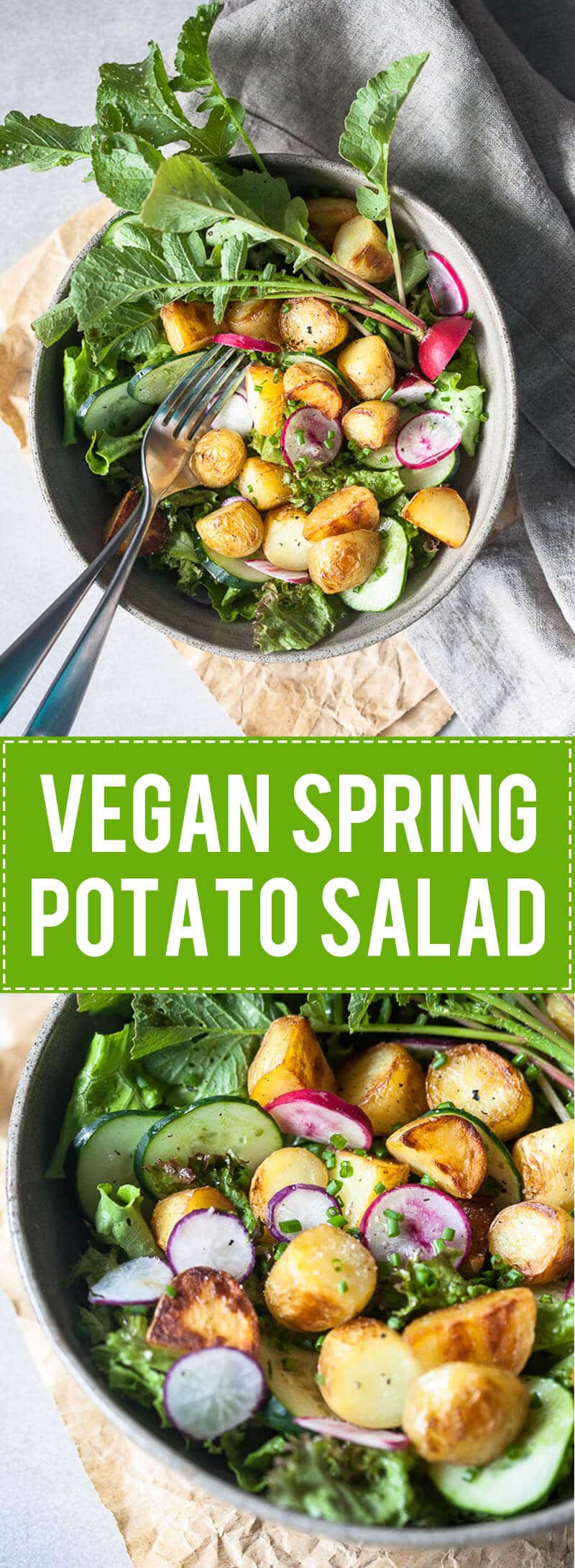 Spring Potato Salad with Balsamic Vinaigrette {Vegan} - Vibrant plate