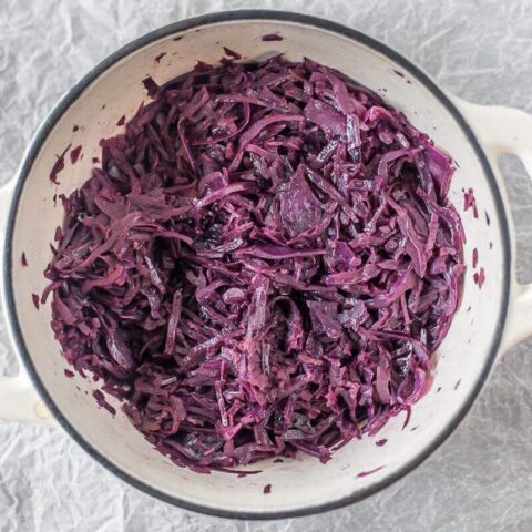 Braised Red Cabbage - Vibrant plate