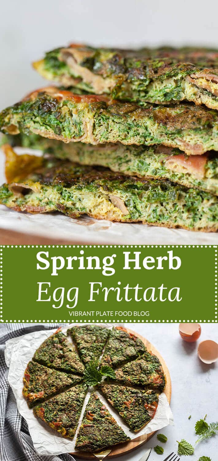 Spring Herb Egg Frittata - Vibrant plate