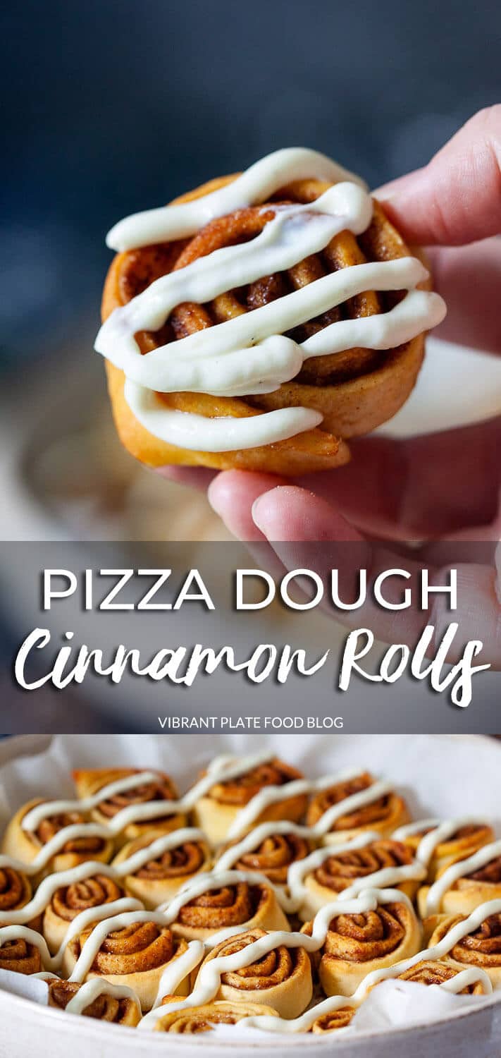 Vegan Pizza Dough Cinnamon Rolls - Vibrant plate