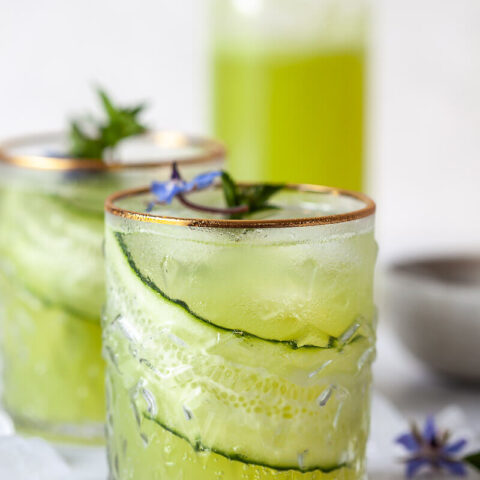 Cucumber Lime Mocktail - Vibrant plate