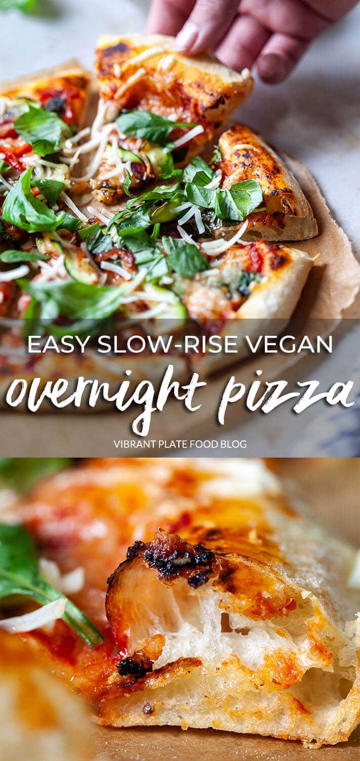 Easy Slow-Rise Overnight Pizza - Vibrant plate Easy Slow-Rise Overnight Pizza - Vibrant plate