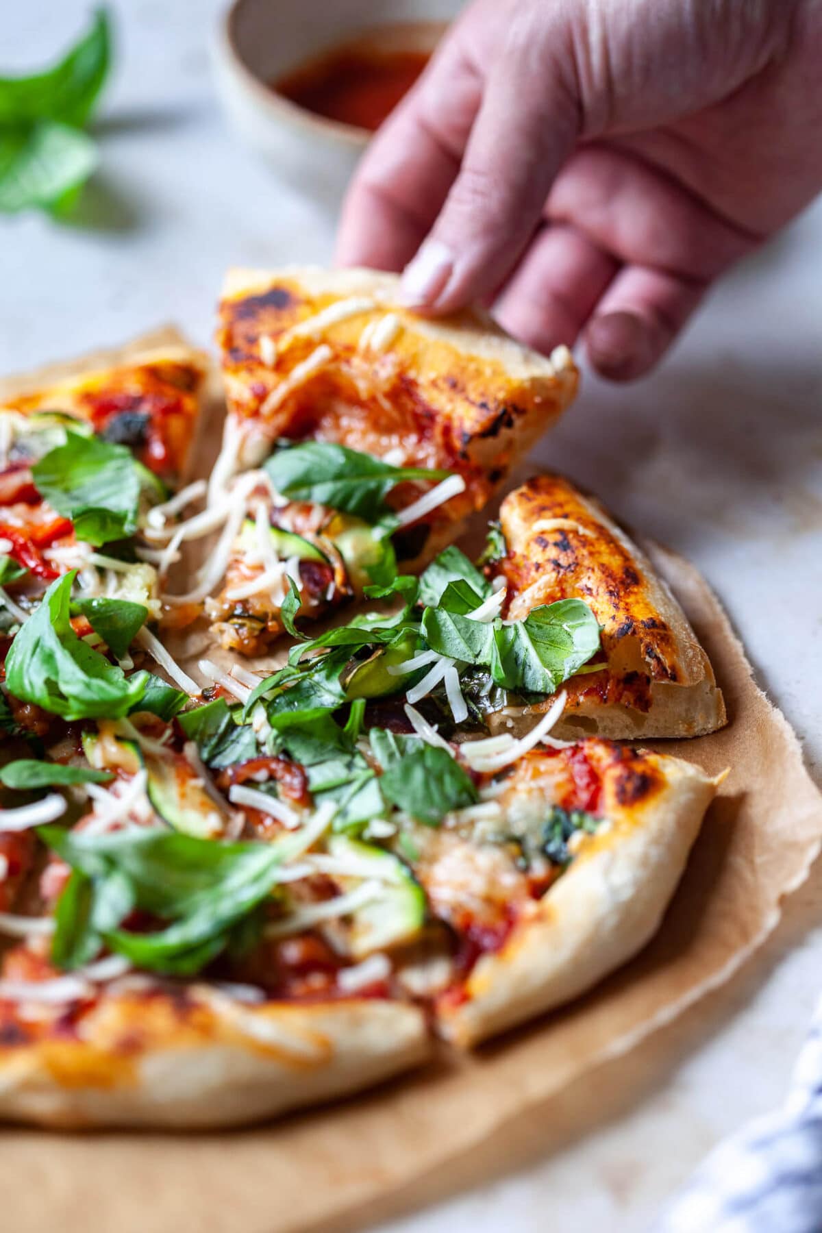 Easy Slow-Rise Overnight Pizza - Vibrant plate