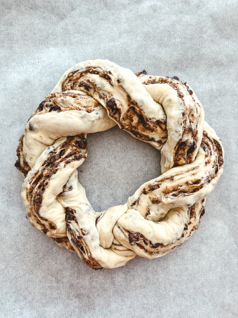 Vegan Walnut Twist Bread - Vibrant plate