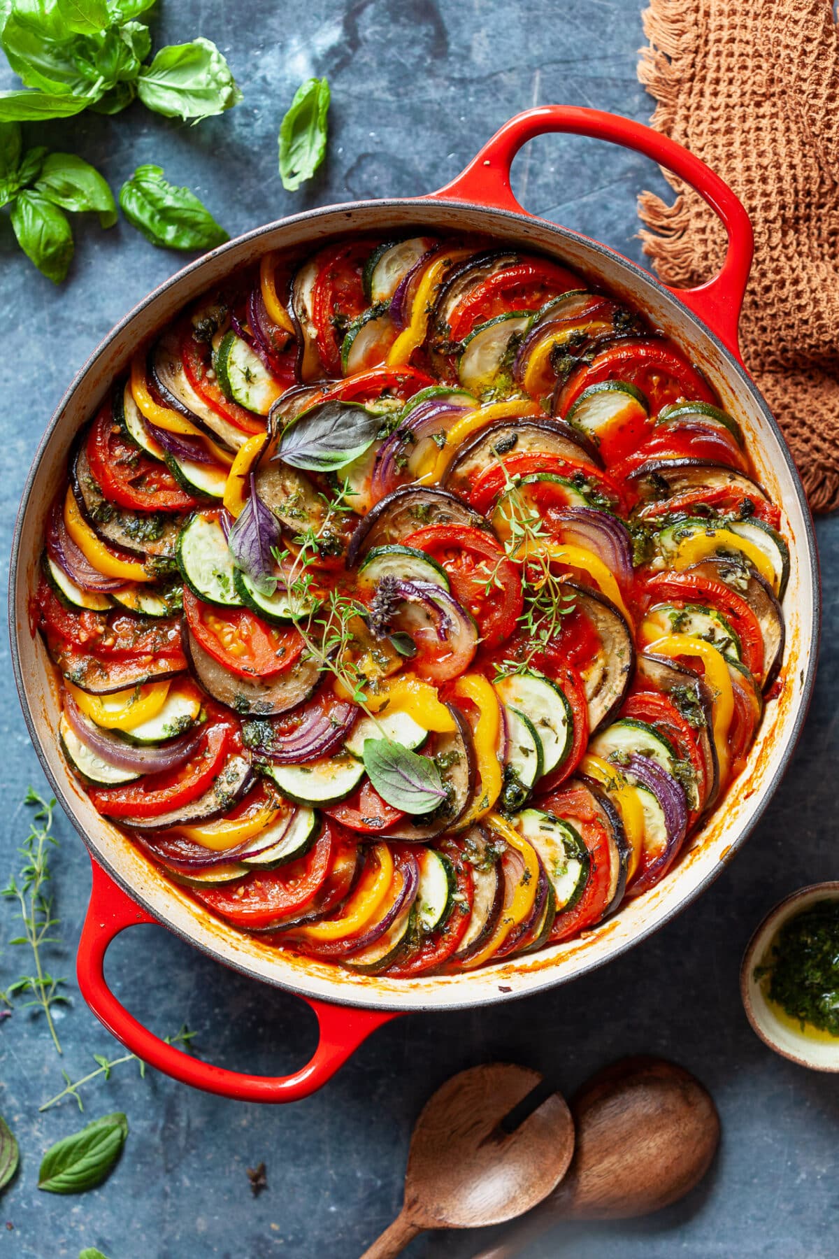 Homemade Classic French Ratatouille - Vibrant plate