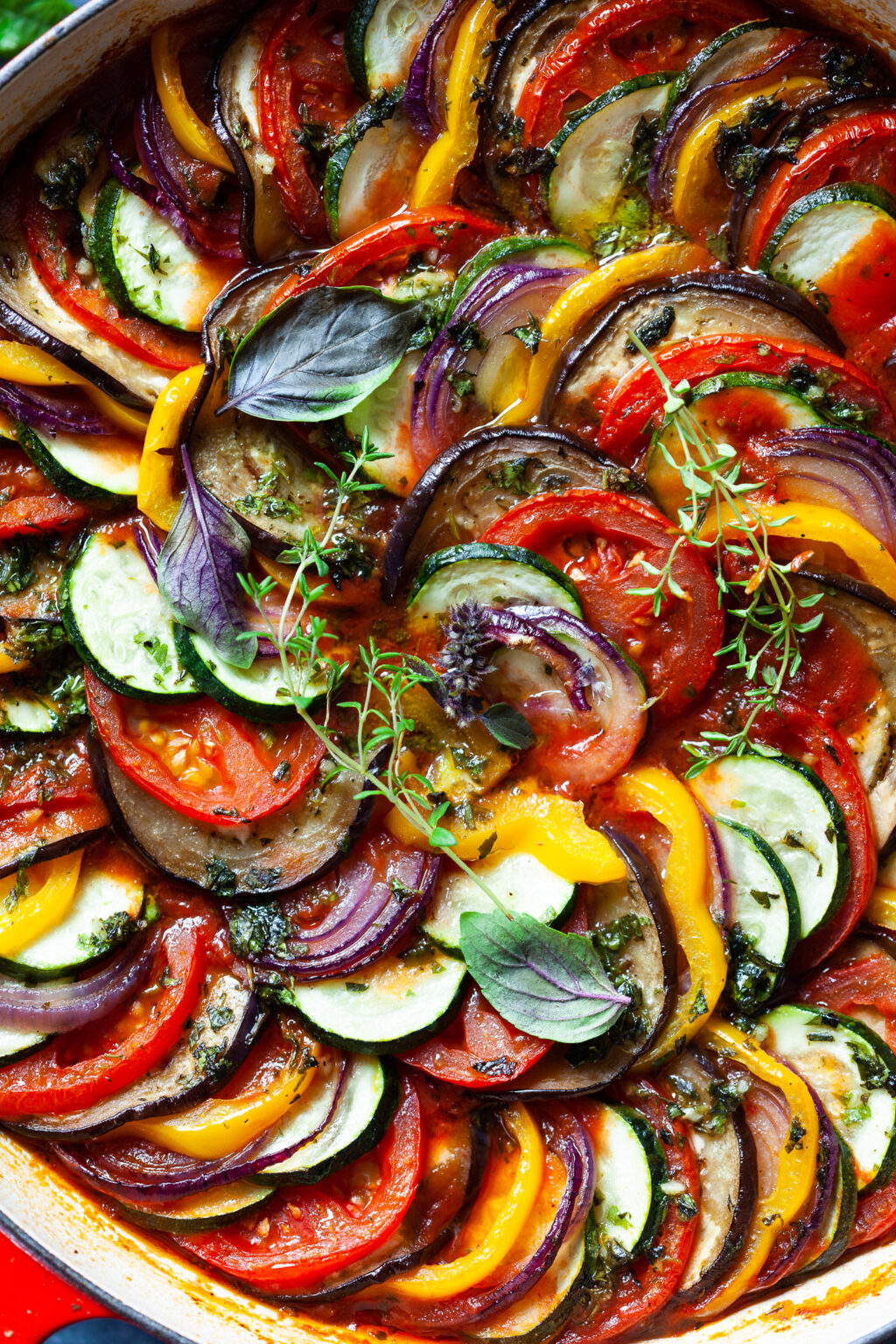 Homemade Classic French Ratatouille - Vibrant plate