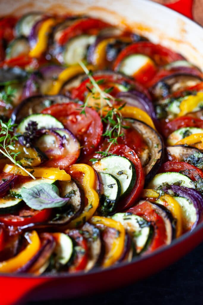 Homemade Classic French Ratatouille - Vibrant plate