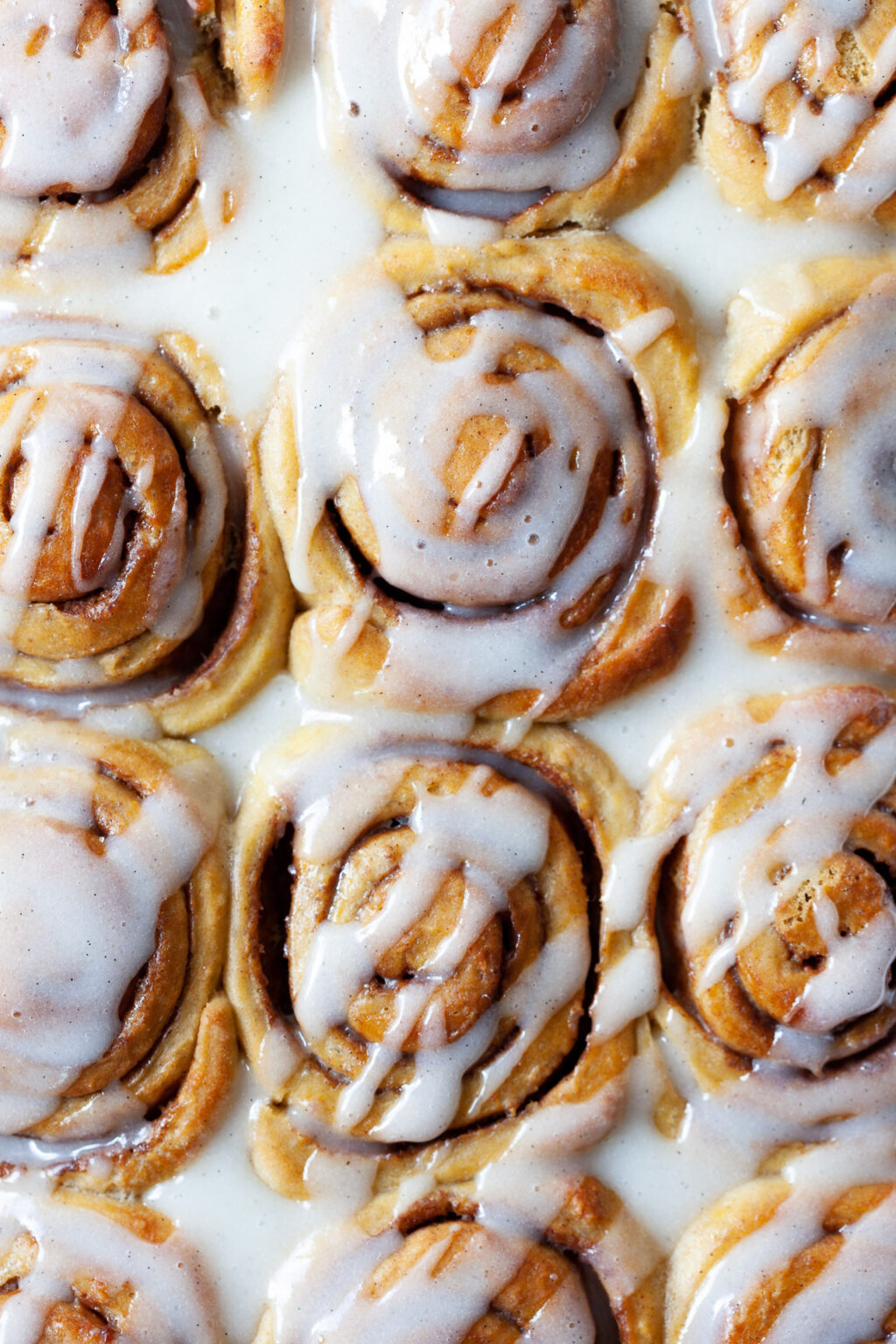 Vegan Pumpkin Spice Cinnamon Rolls - Vibrant plate