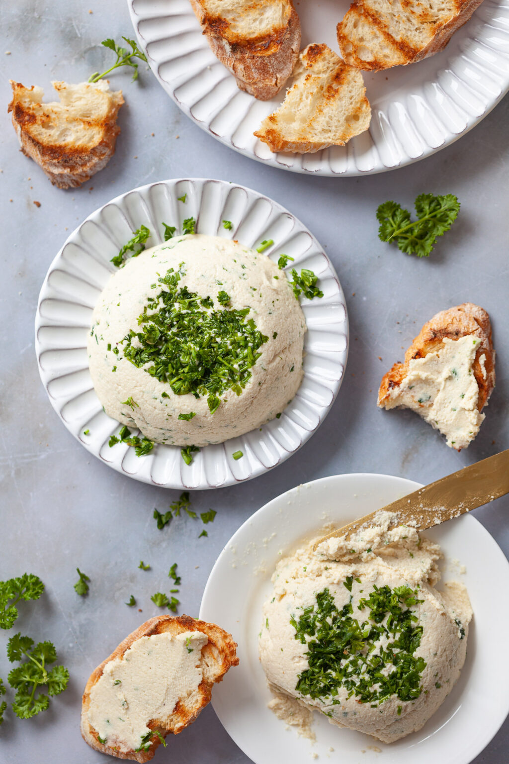 Vegan Cashew Cream Cheese - Vibrant plate