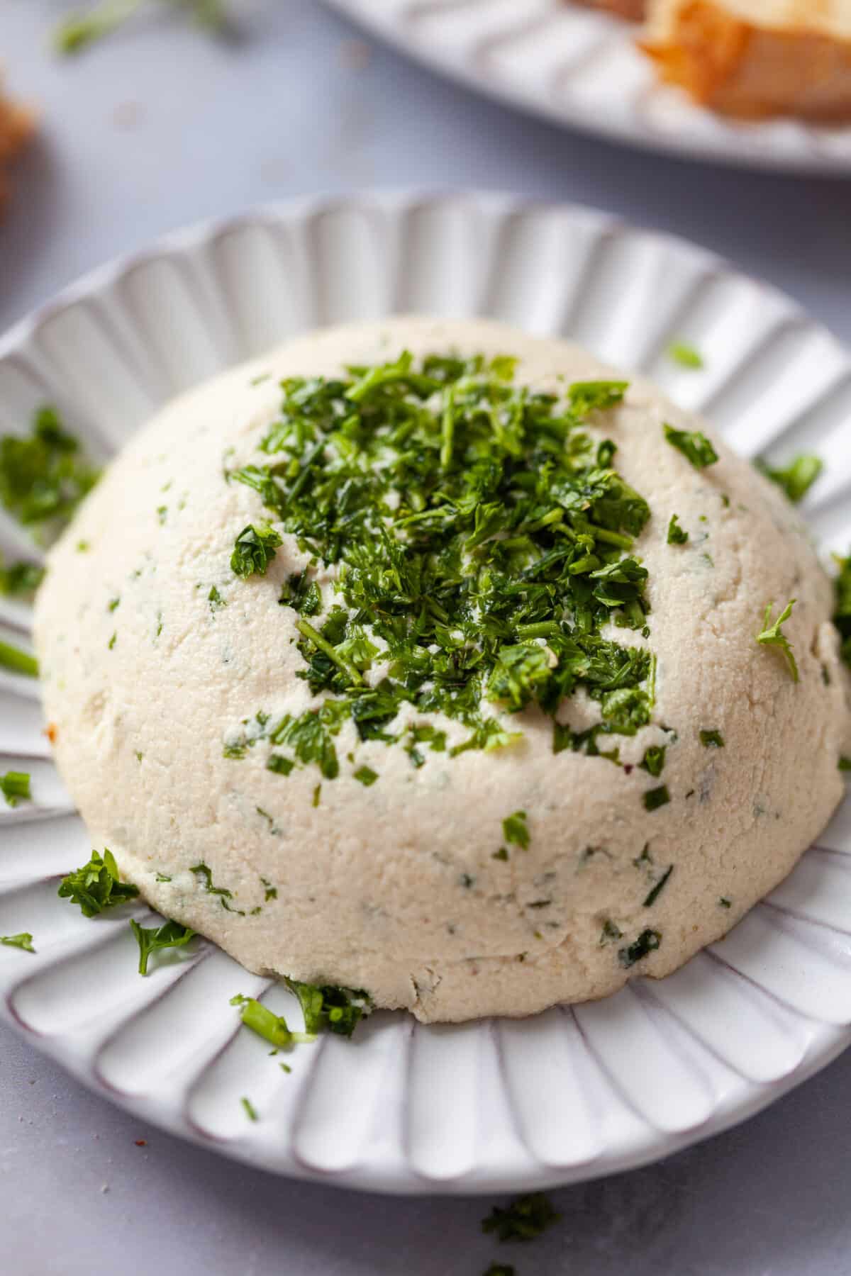 Vegan Cashew Cream Cheese - Vibrant plate