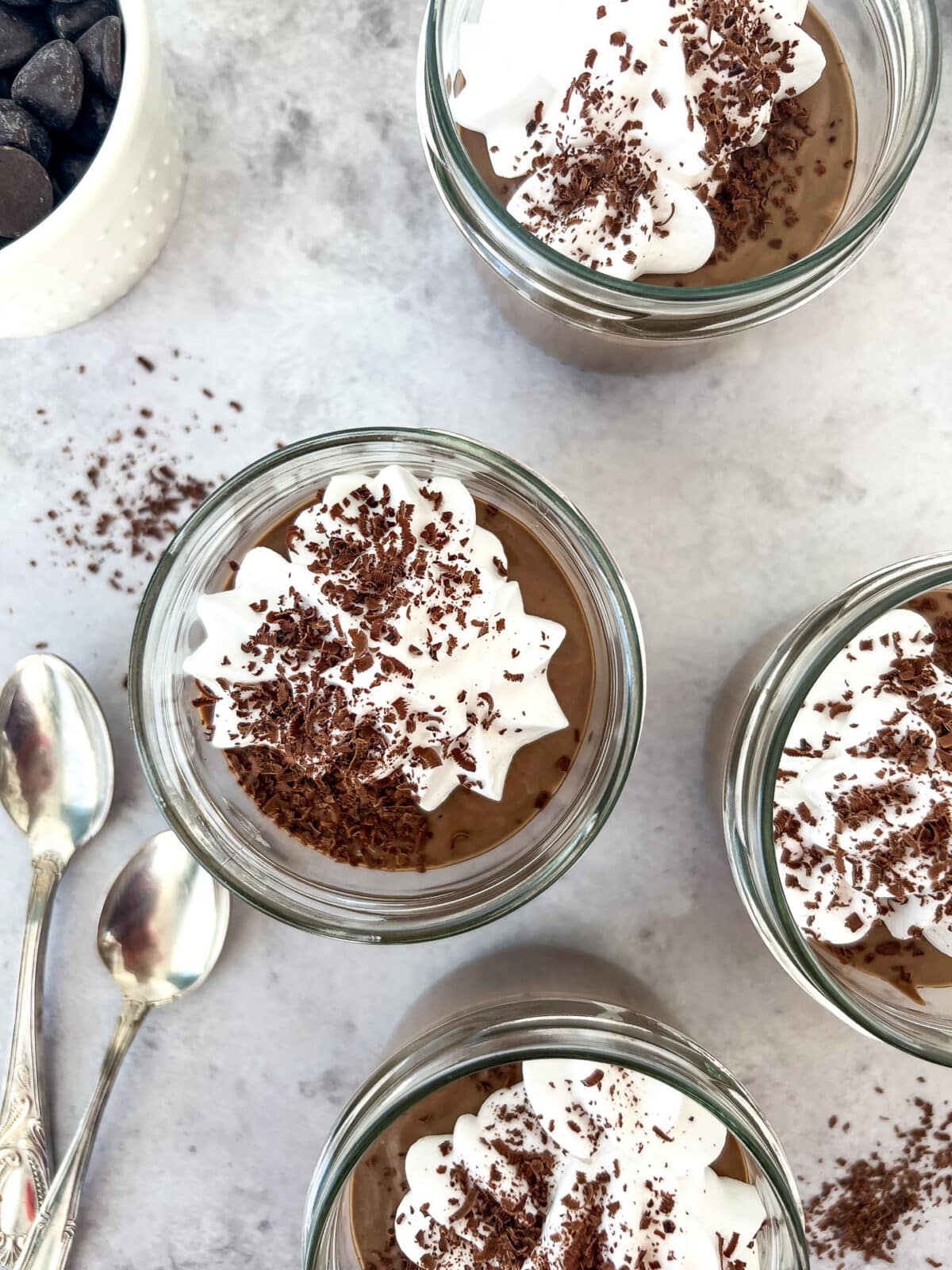 Vegan Tofu Chocolate Pudding - Vibrant plate