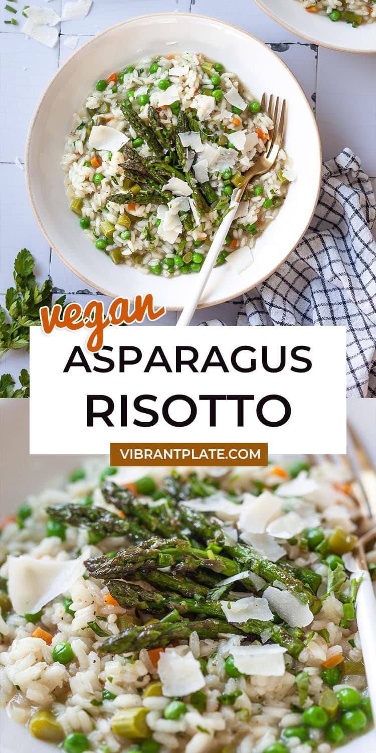 Vegan Asparagus Risotto - Vibrant plate