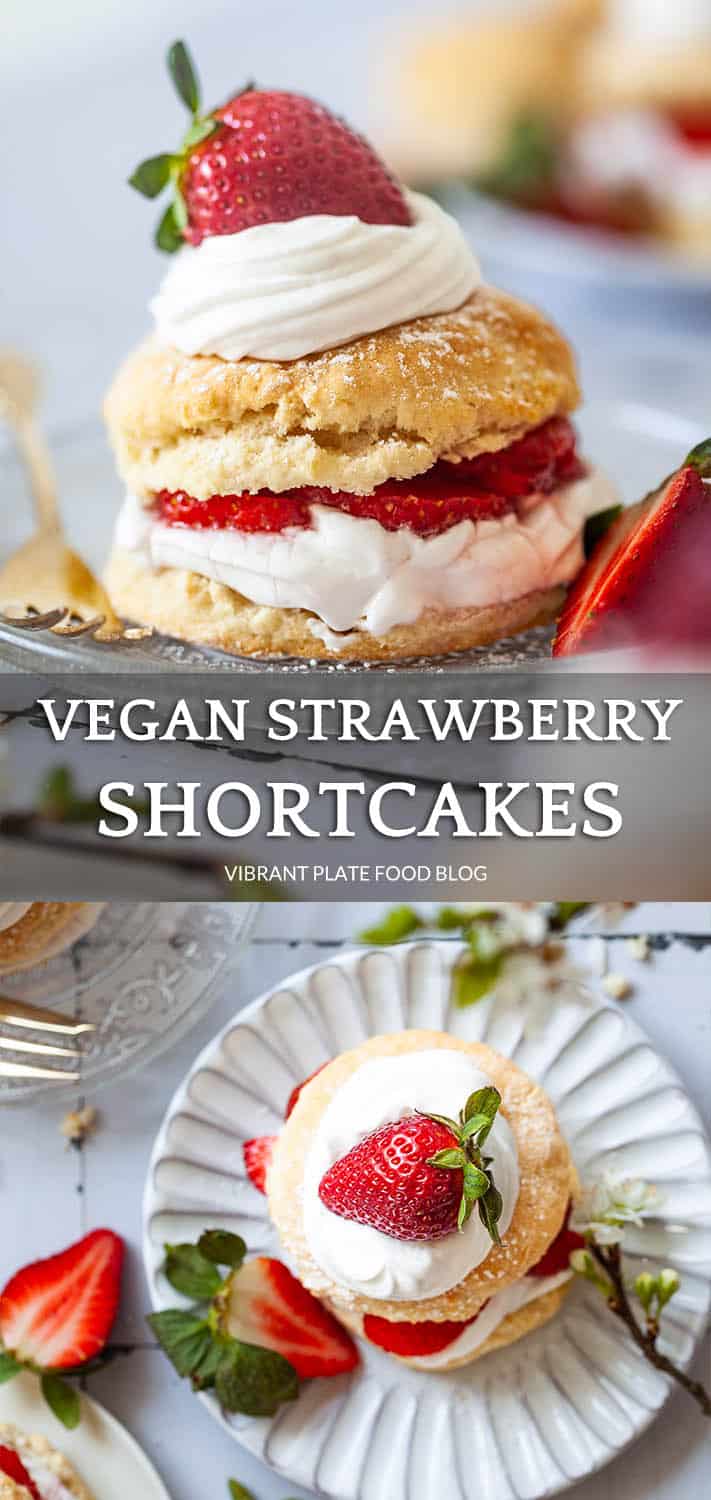 Vegan Strawberry Shortcakes - Vibrant plate