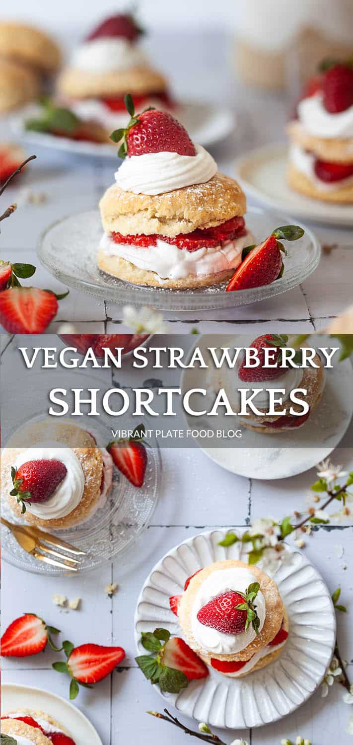 Vegan Strawberry Shortcakes - Vibrant plate