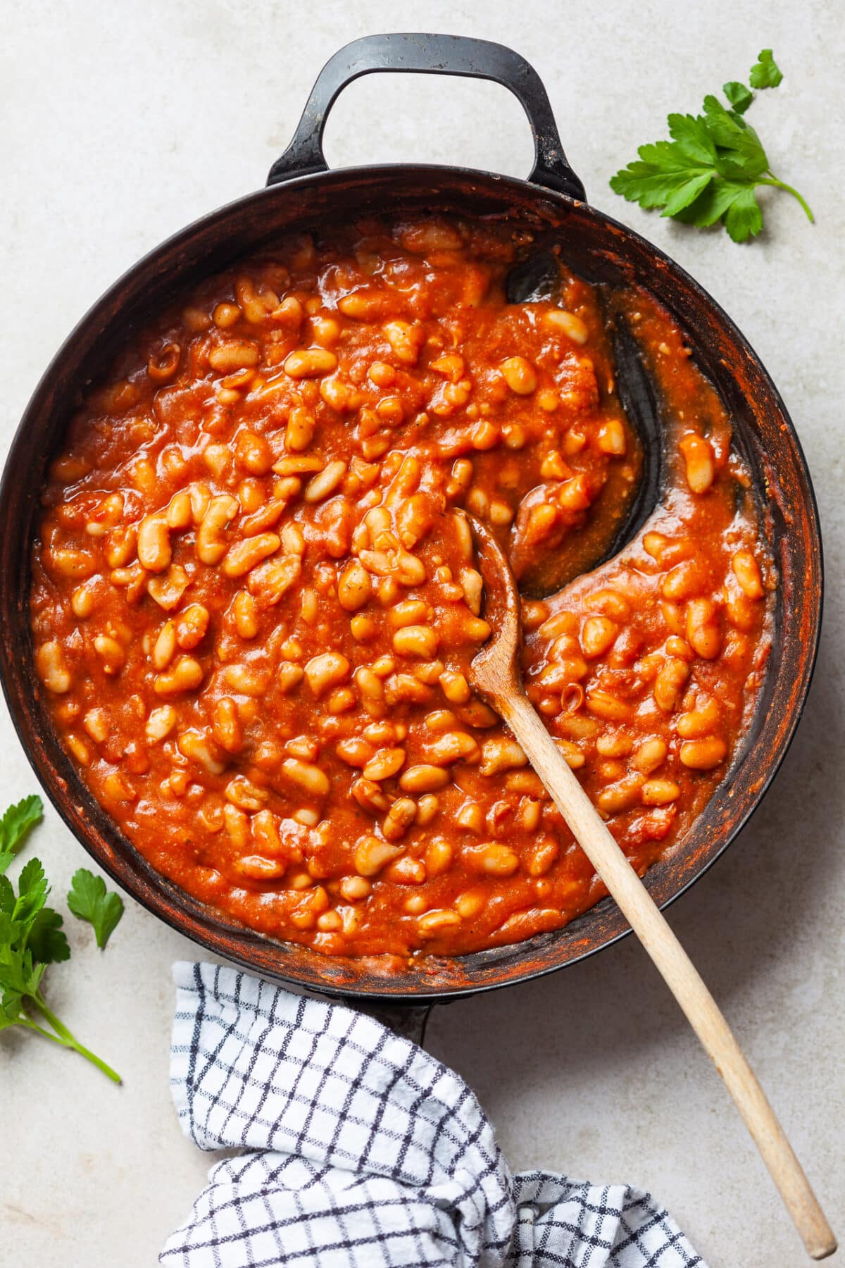 Homemade Baked Beans - Vibrant plate