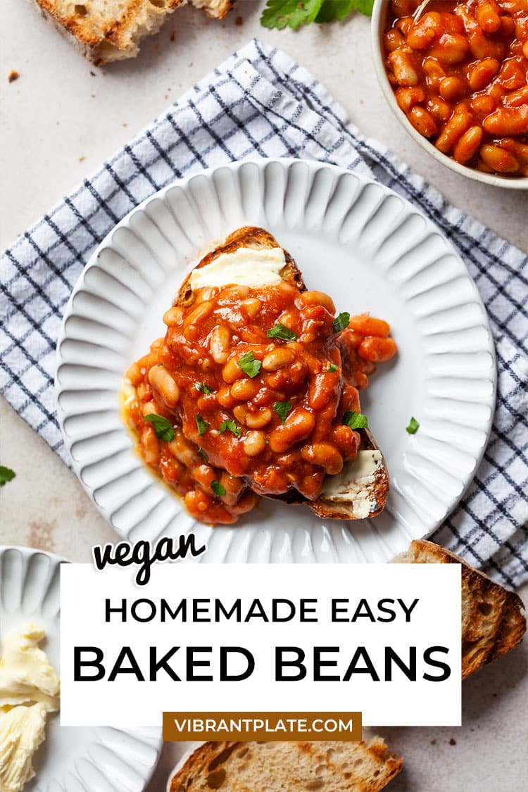Homemade Baked Beans - Vibrant plate