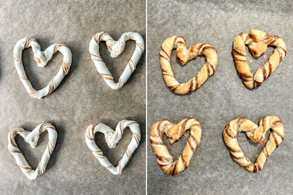 Vegan Puff Pastry Hearts - Vibrant plate