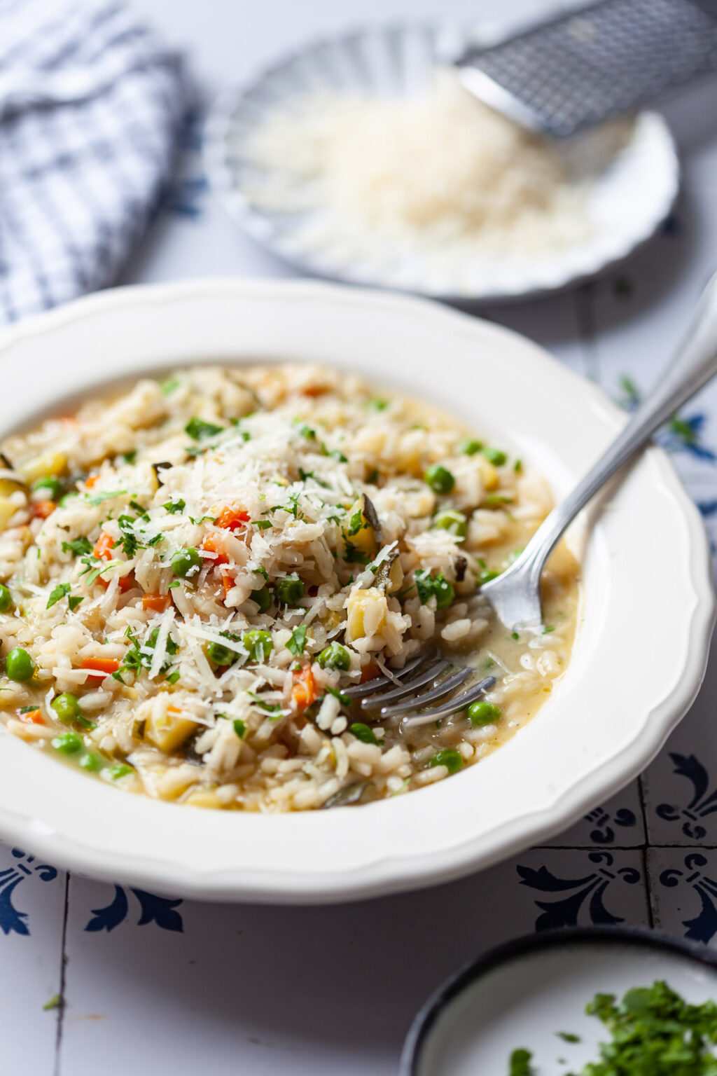 Vegan Risotto Primavera - Vibrant plate