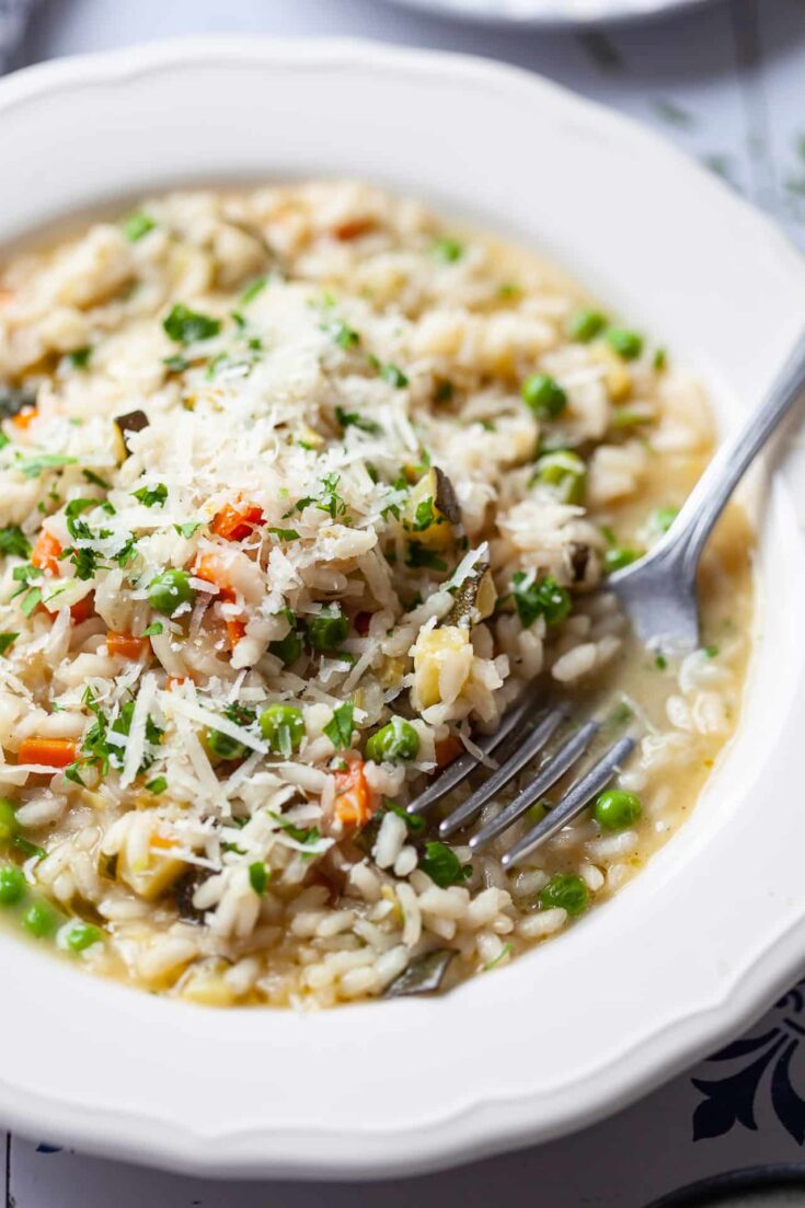 Vegan Risotto Primavera - Vibrant plate