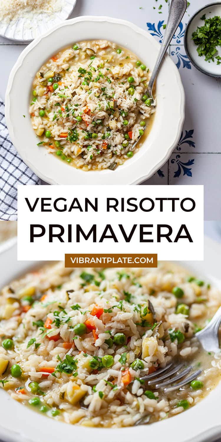 Vegan Risotto Primavera - Vibrant plate