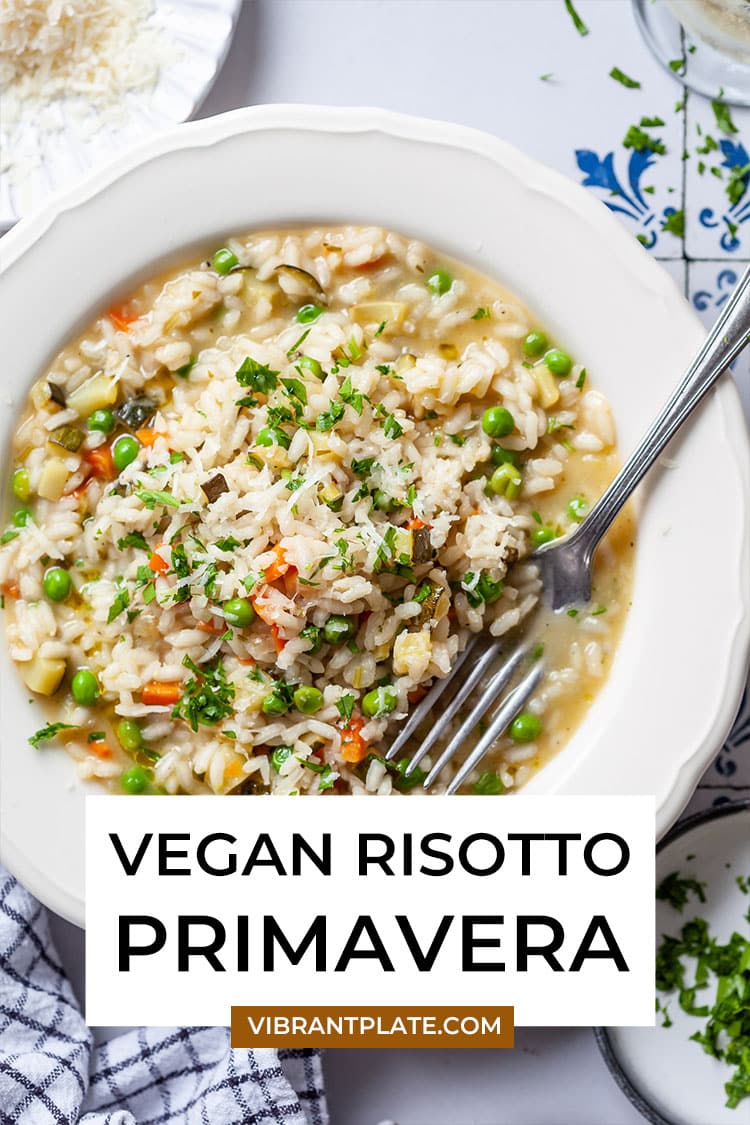 Vegan Risotto Primavera - Vibrant plate