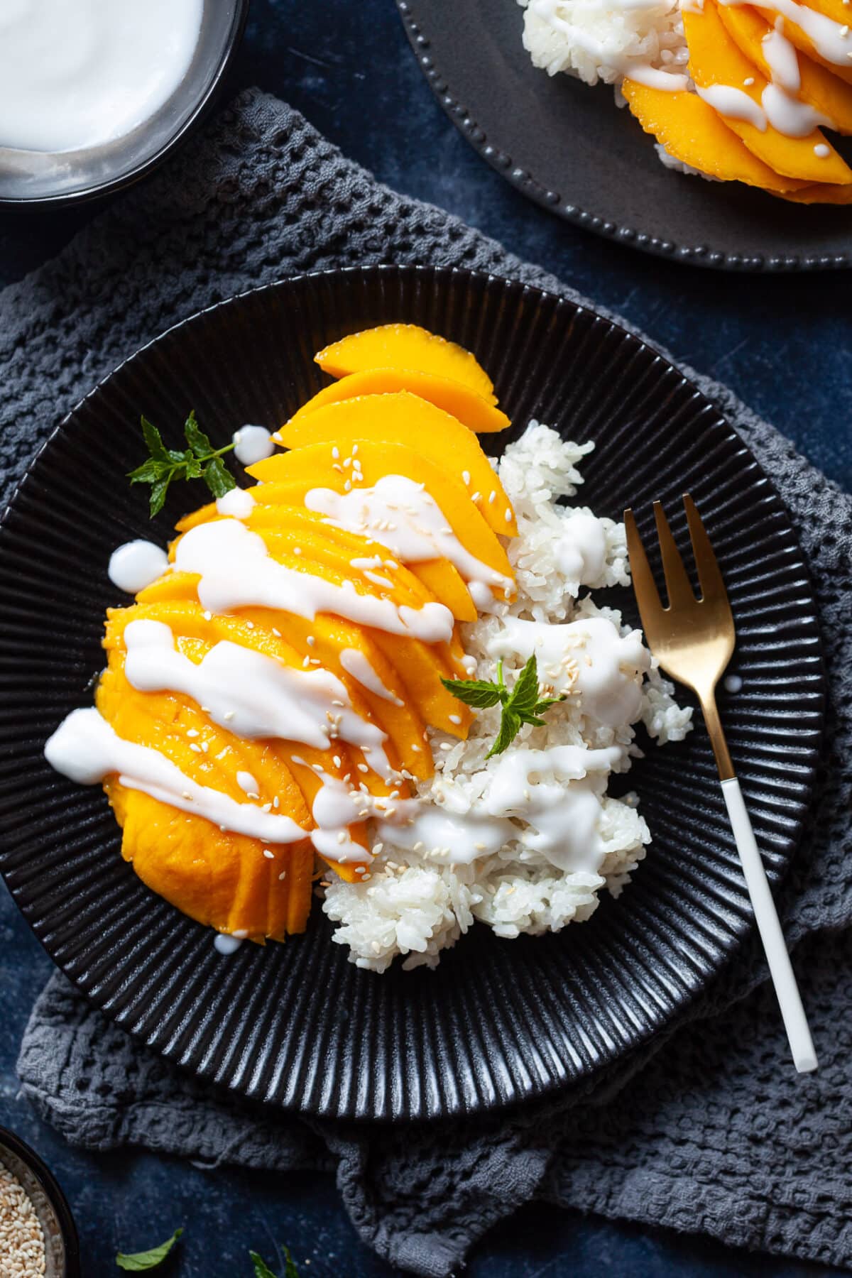Thai Mango Sticky Rice - Vibrant plate