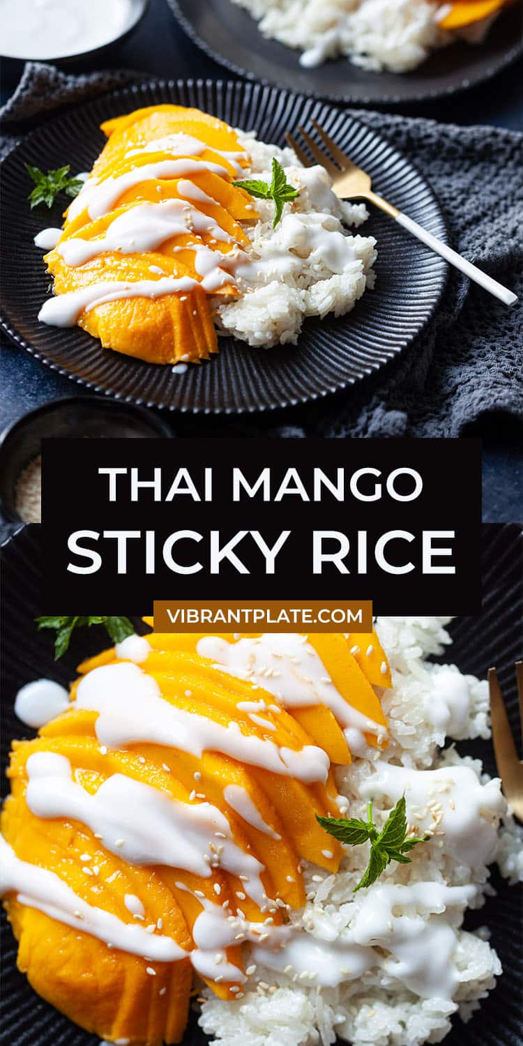 Thai Mango Sticky Rice - Vibrant plate