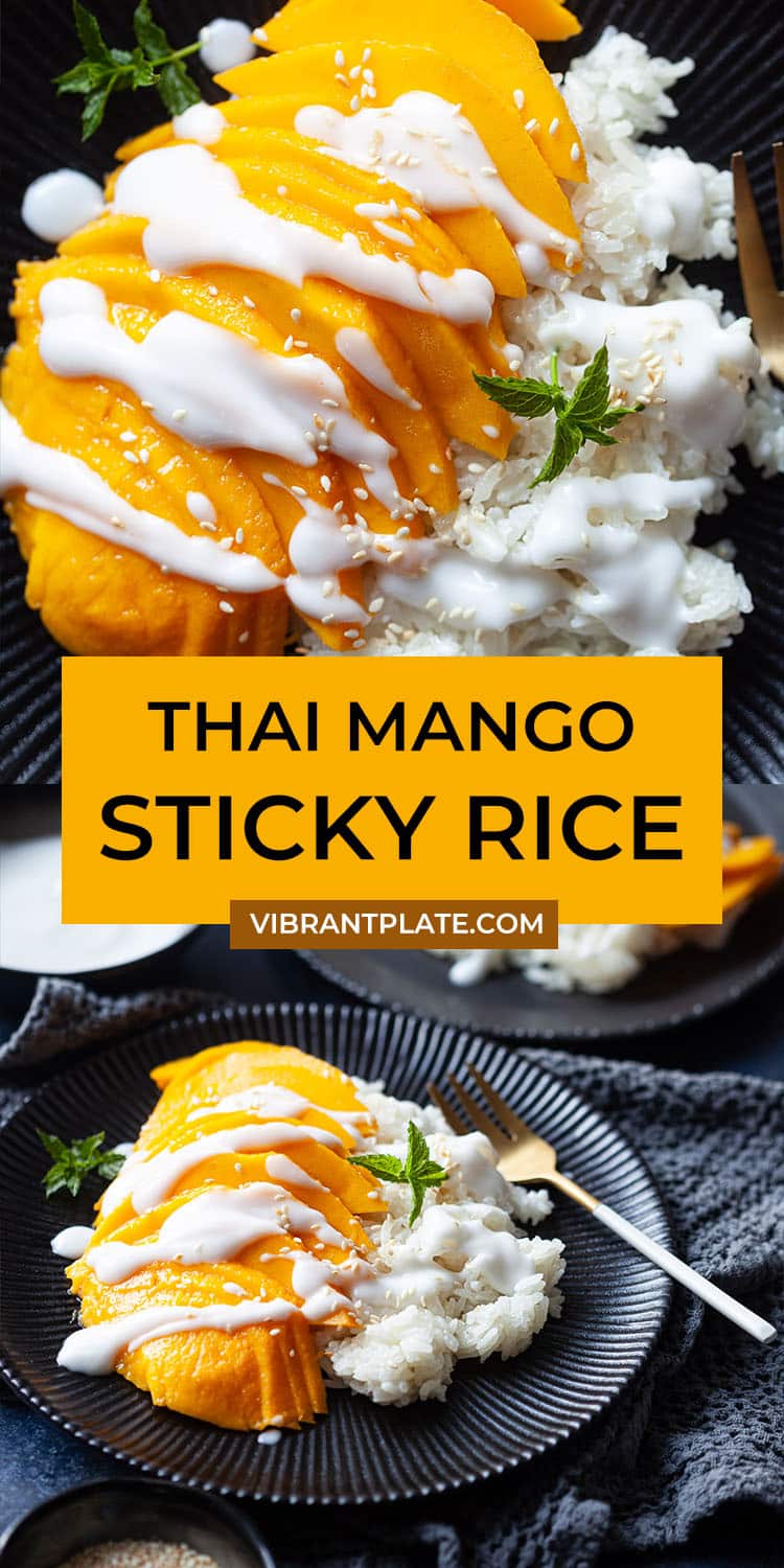 Thai Mango Sticky Rice - Vibrant plate