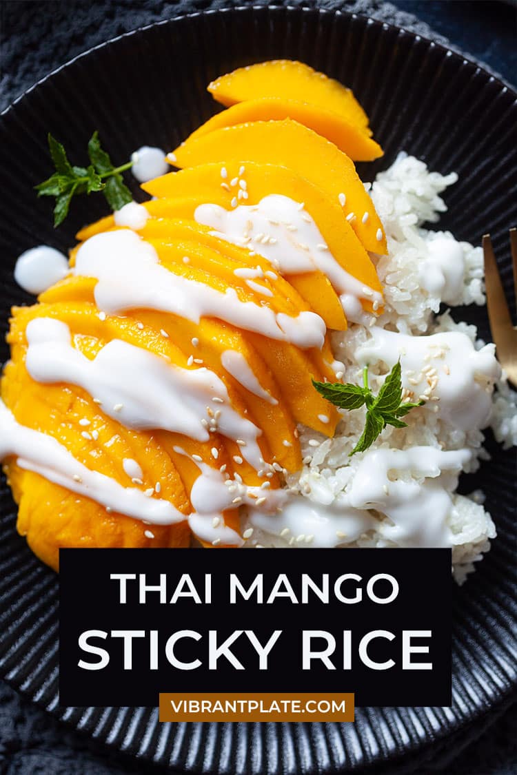Thai Mango Sticky Rice - Vibrant plate