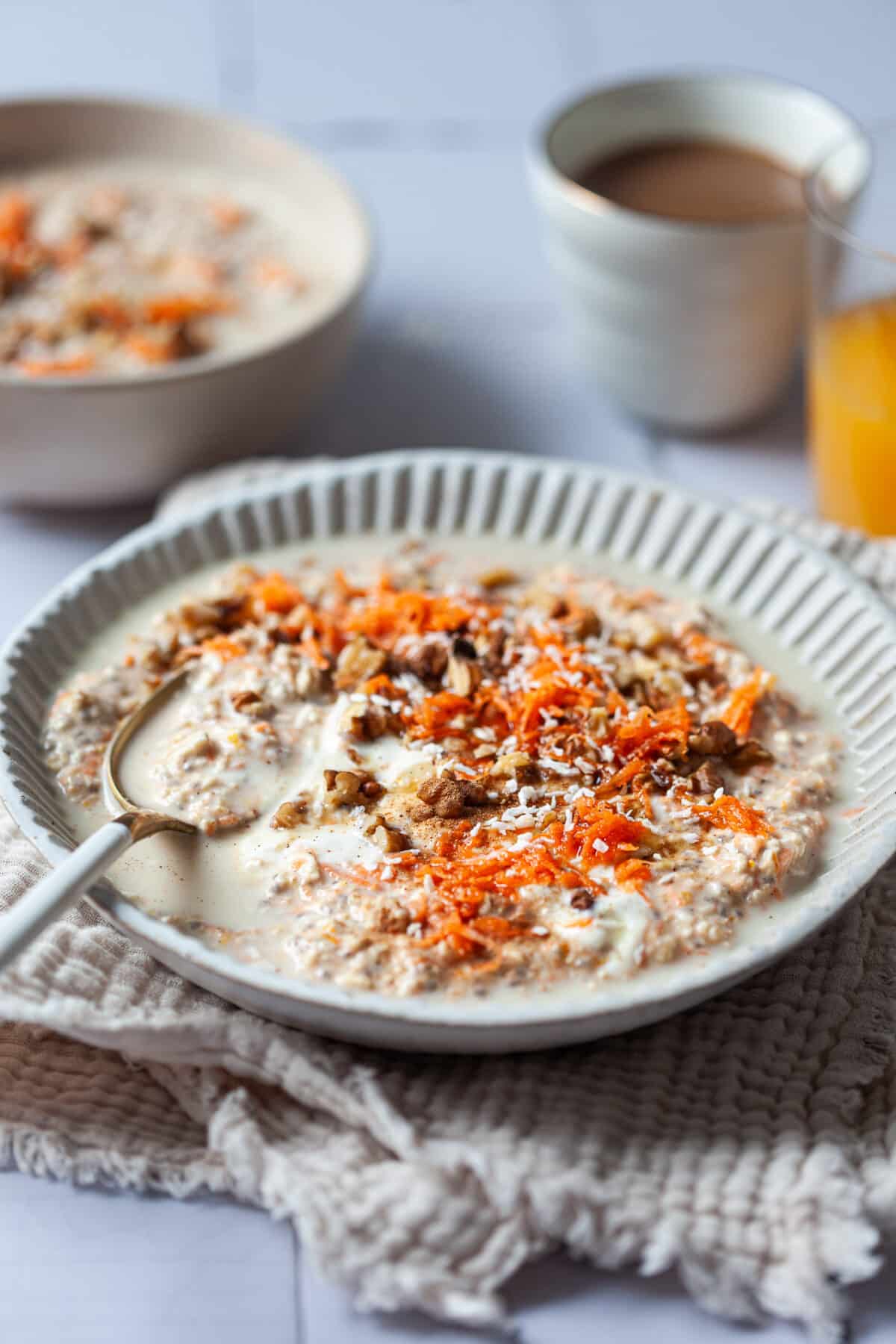 Carrot Cake Overnight Oats - Vibrant plate