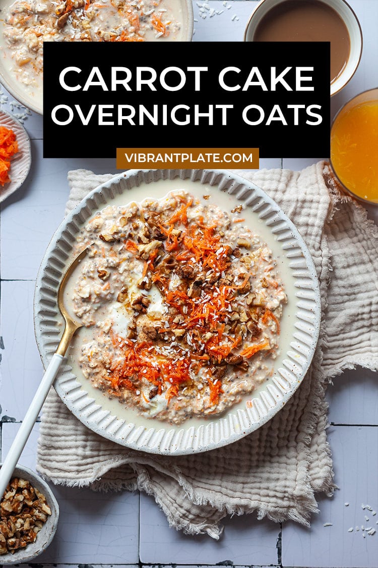 Carrot Cake Overnight Oats - Vibrant plate