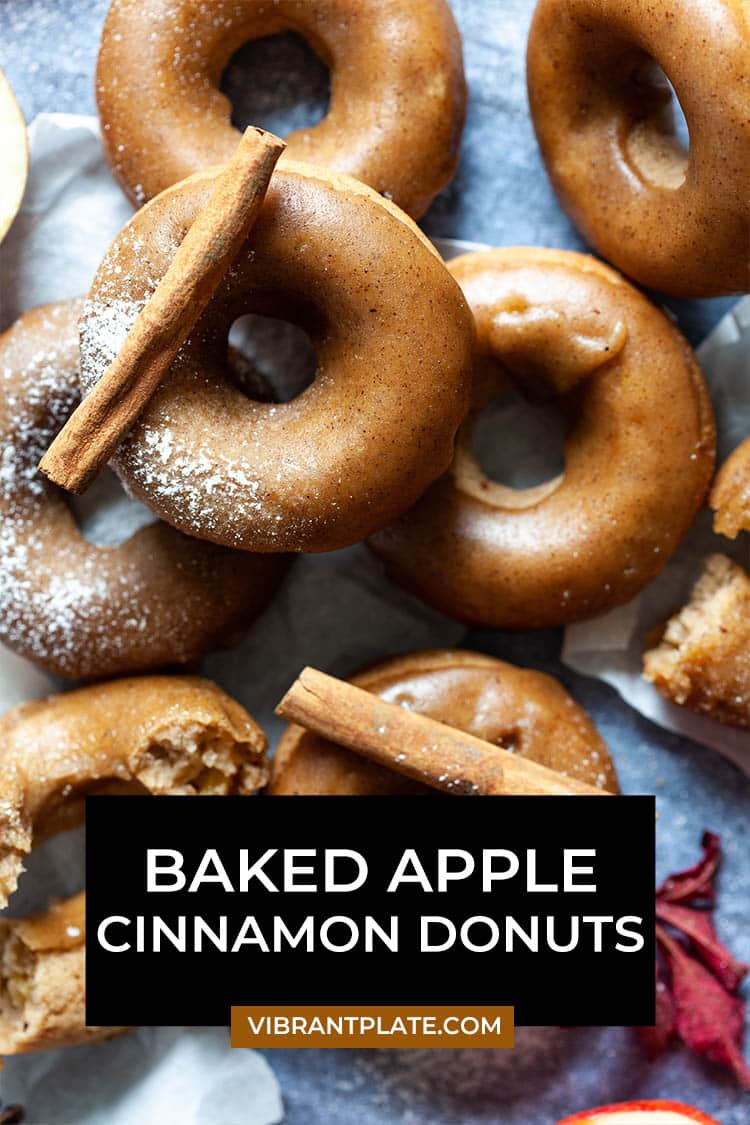 Baked Apple Cinnamon Donuts - Vibrant plate