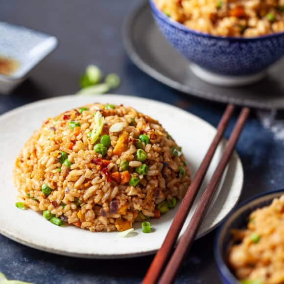 Easy Egg Fried Rice Vibrant Plate