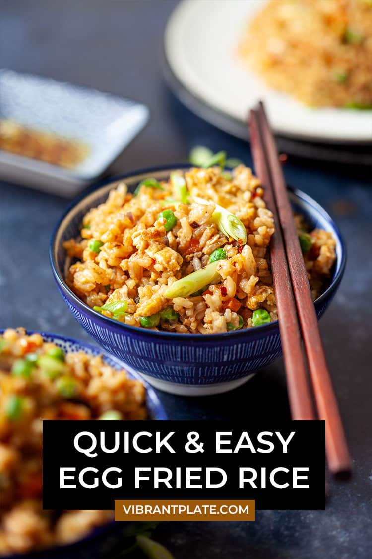Easy Egg Fried Rice - Vibrant plate