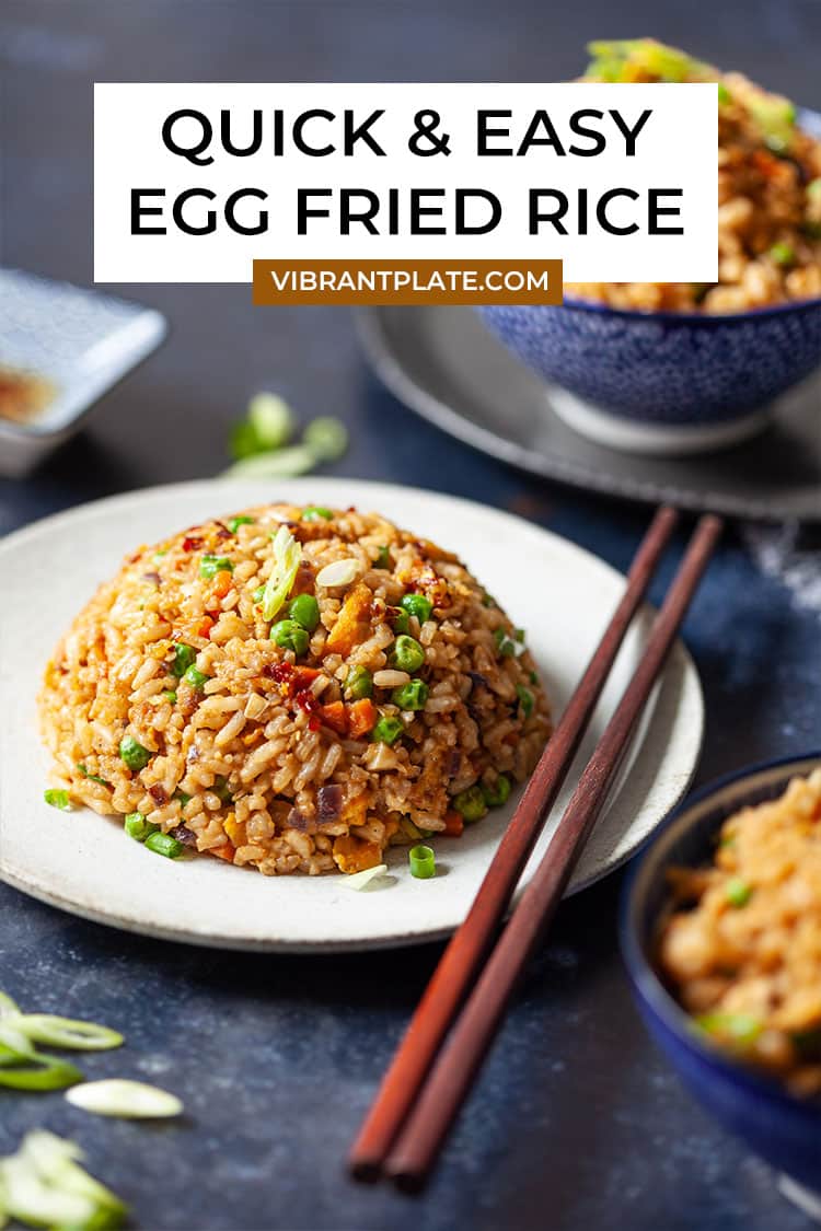 Easy Egg Fried Rice - Vibrant plate