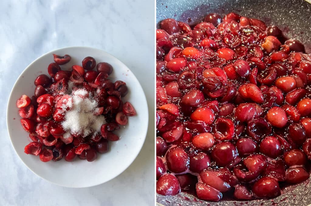 Chia Pudding with Cherry Compote - Vibrant plate