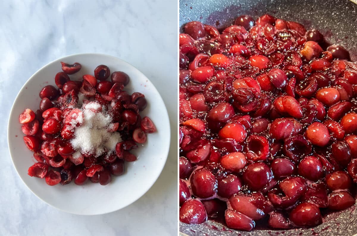 Chia Pudding with Cherry Compote - Vibrant plate