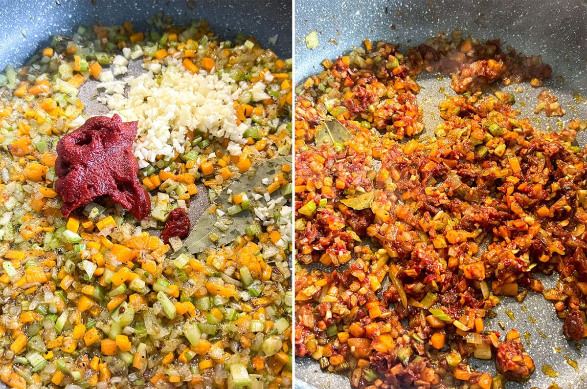 Vegetable Ragù (Sugo Finto) - Vibrant plate
