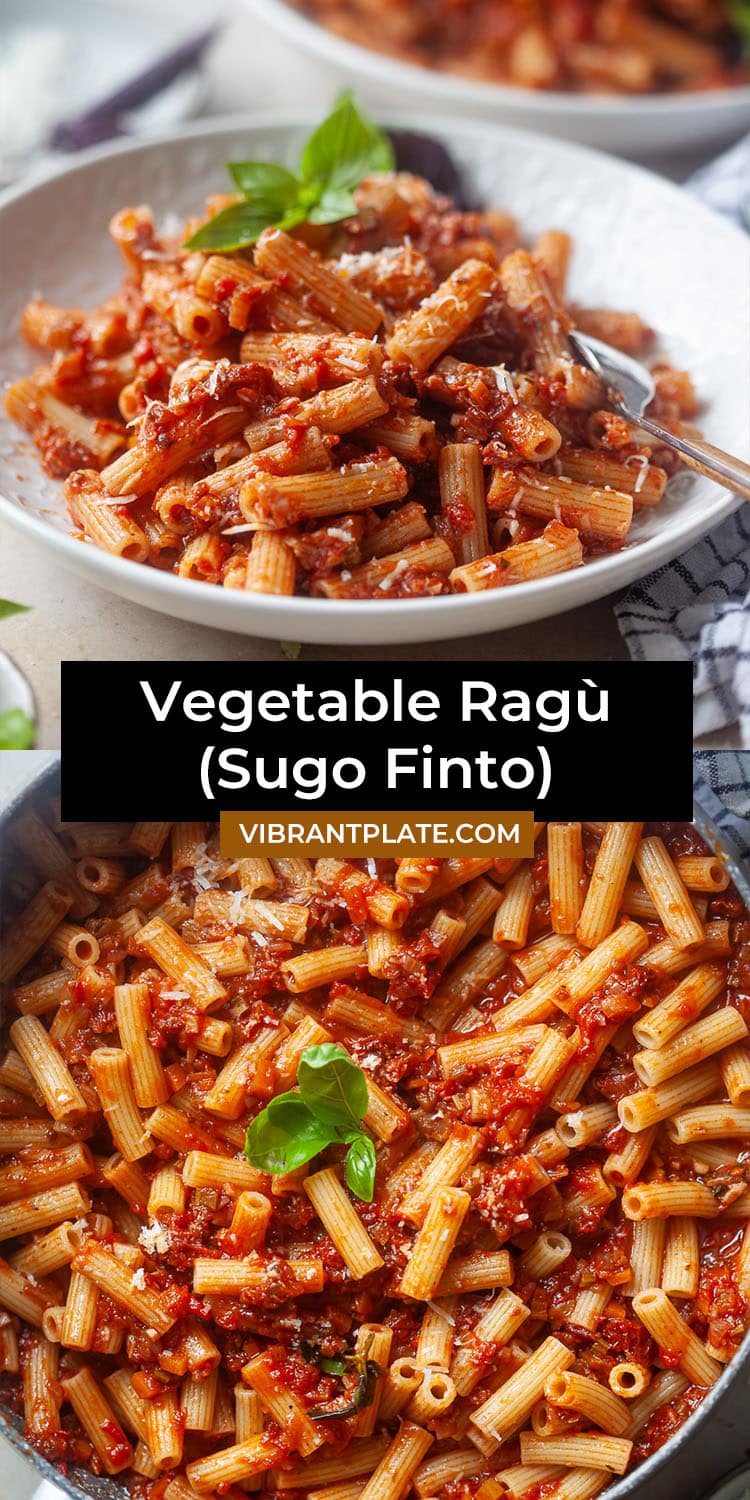Vegetable Ragù (Sugo Finto) - Vibrant plate