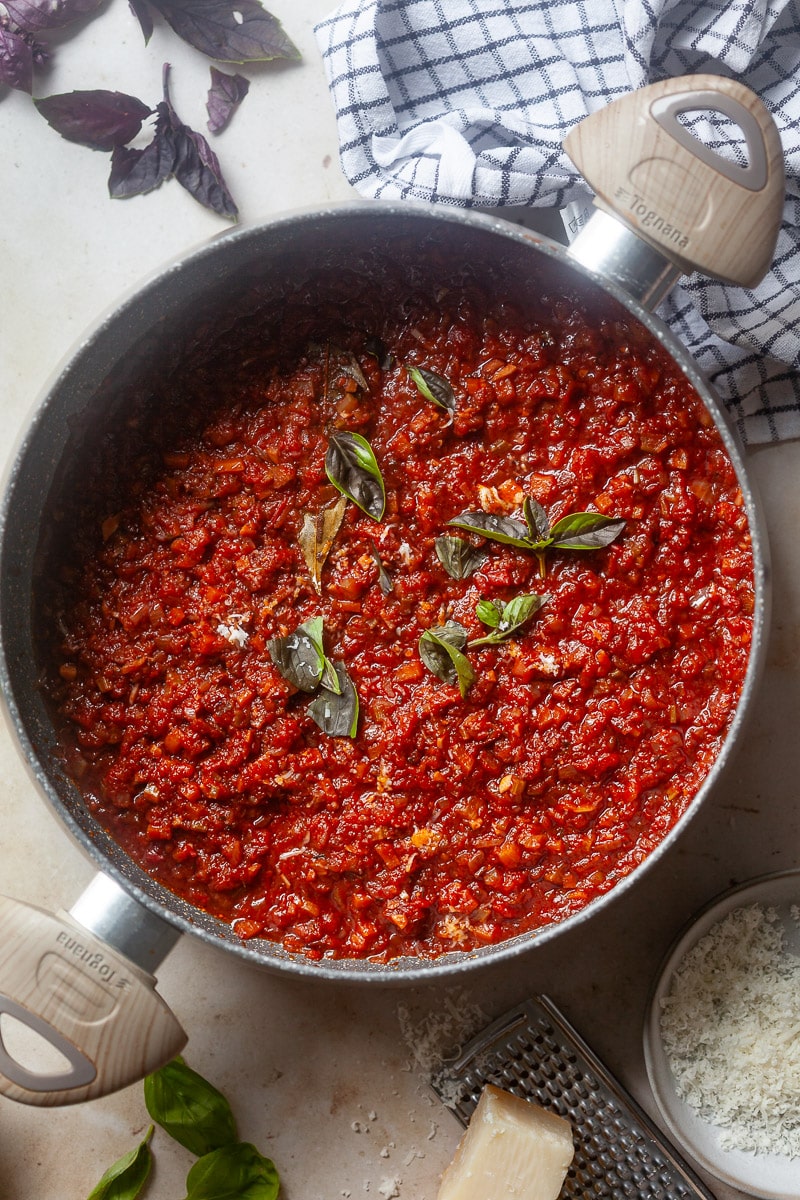 Vegetable Ragù (Sugo Finto) - Vibrant plate