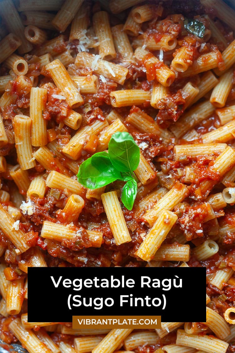 Vegetable Ragù (Sugo Finto) - Vibrant plate