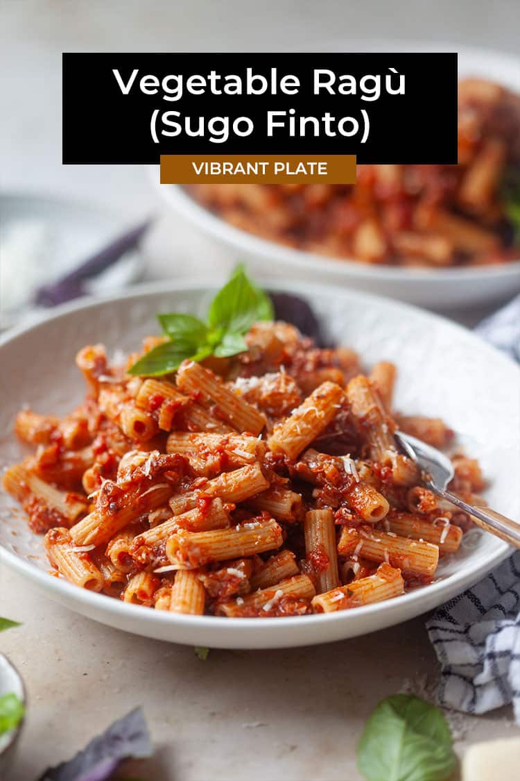 Vegetable Ragù (Sugo Finto) - Vibrant plate