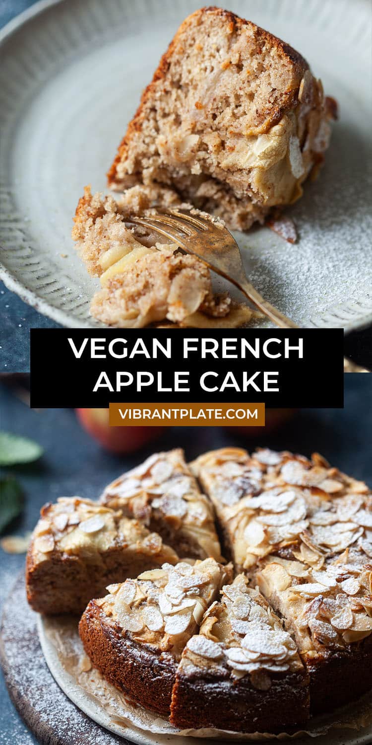 Vegan French Apple Cake - Vibrant plate